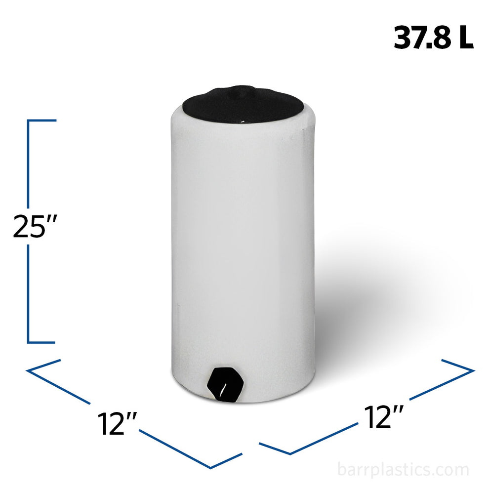 10 Gallon Plastic Vertical Liquid Storage Tank | VT0010-12 | BARR Plastics