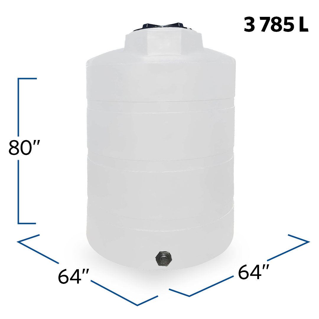 1000 Gallon Plastic Vertical Liquid Storage Tank | 40152 | BARR Plastics