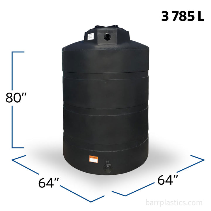 Aboveground Vertical Potable Water Storage Tanks | BARR Plastics