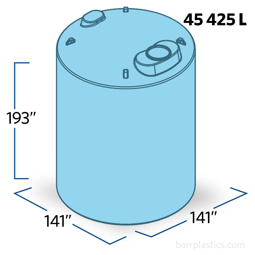 12000 Gallon Plastic Vertical Liquid Storage Tank | 43921 | BARR Plastics
