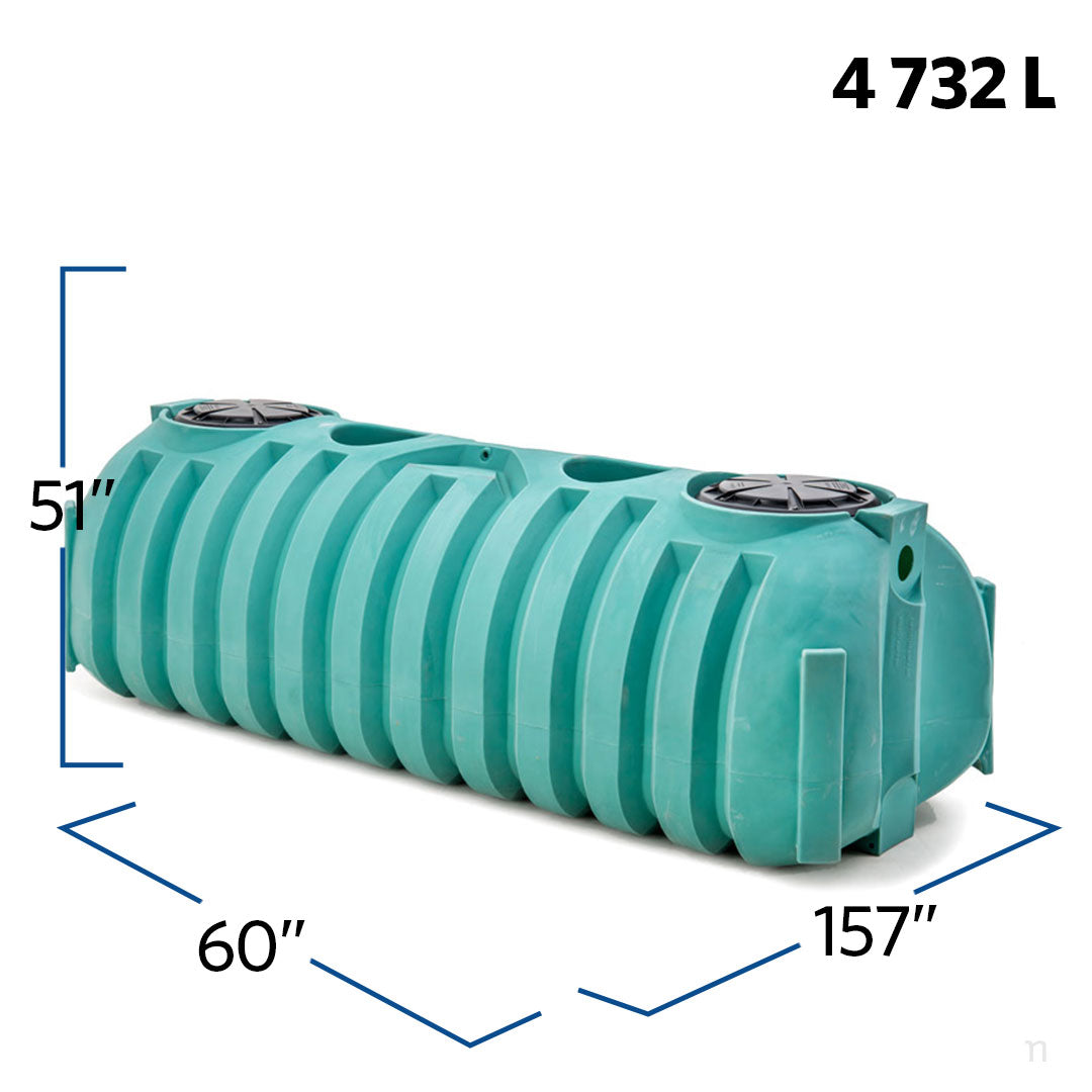 1250 Gallon Plastic Two Compartment Septic Tank | 43503 | BARR Plastics