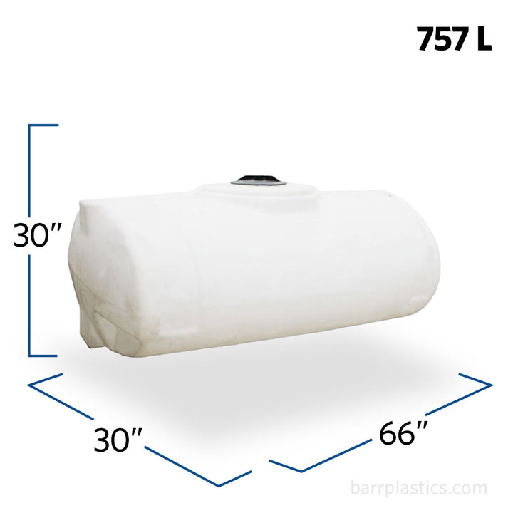 200 Gallon Horizontal Elliptical Cradle Tank | 41252 | BARR Plastics