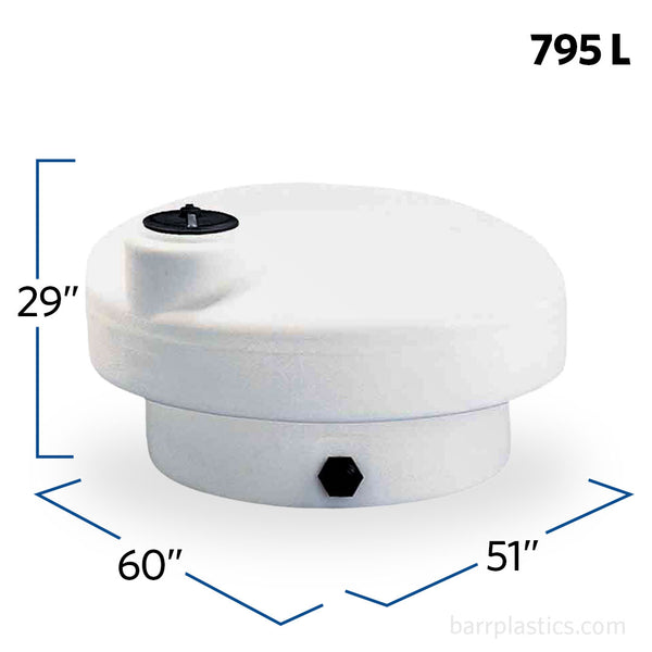 210 Gallon Plastic Pick Up Truck Water Storage Tank | 40300 | BARR Plastics