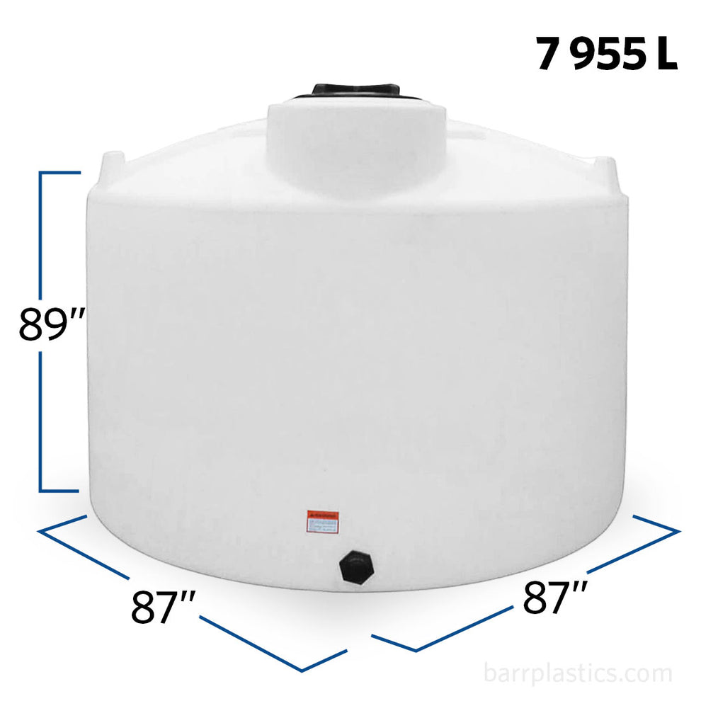 2100 Gallon Plastic Vertical Liquid Storage Tank | 41931 | BARR Plastics