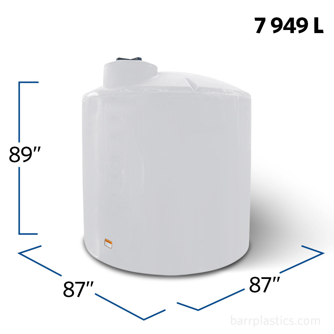 2100 Gallon Vertical Tank without fittings | 42427 | BARR Plastics