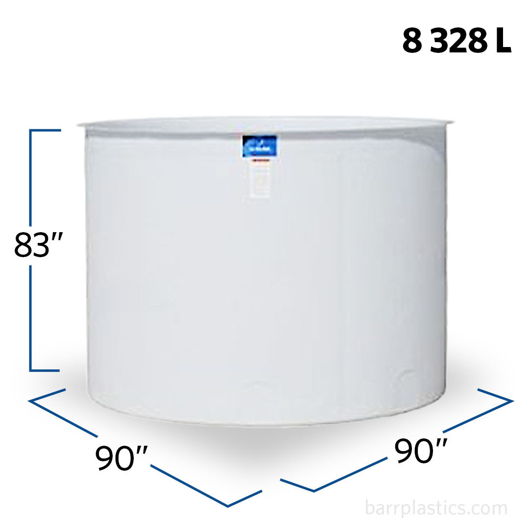 2200 Gallon Plastic Open Top Batch Storage Tank | OP2200-90 | BARR Plastics