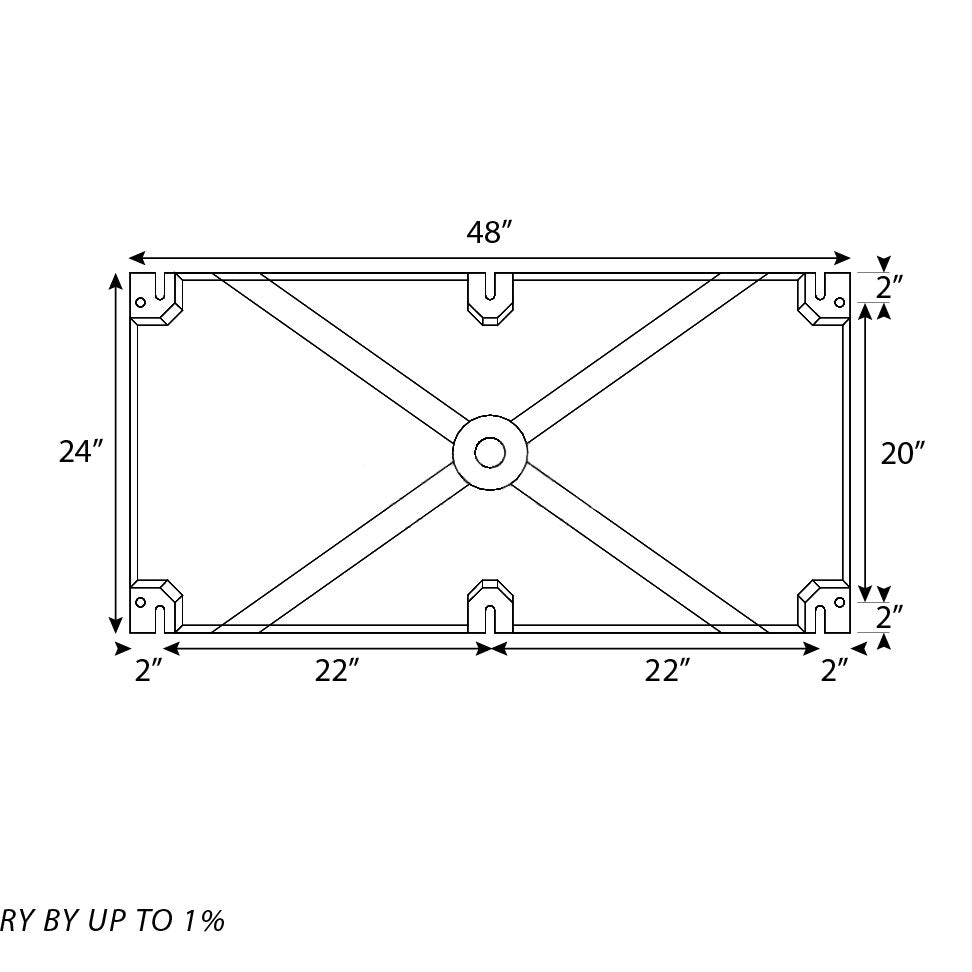 24" X 48" X 08" Dock Float | BD2448-08 | BARR Plastics