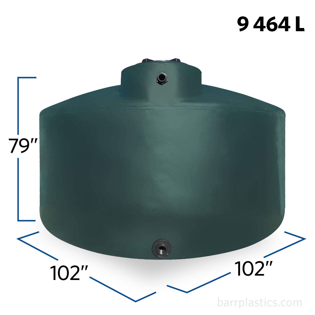 2500 Gallon Vertical Water Storage Tank | 44133 | BARR Plastics