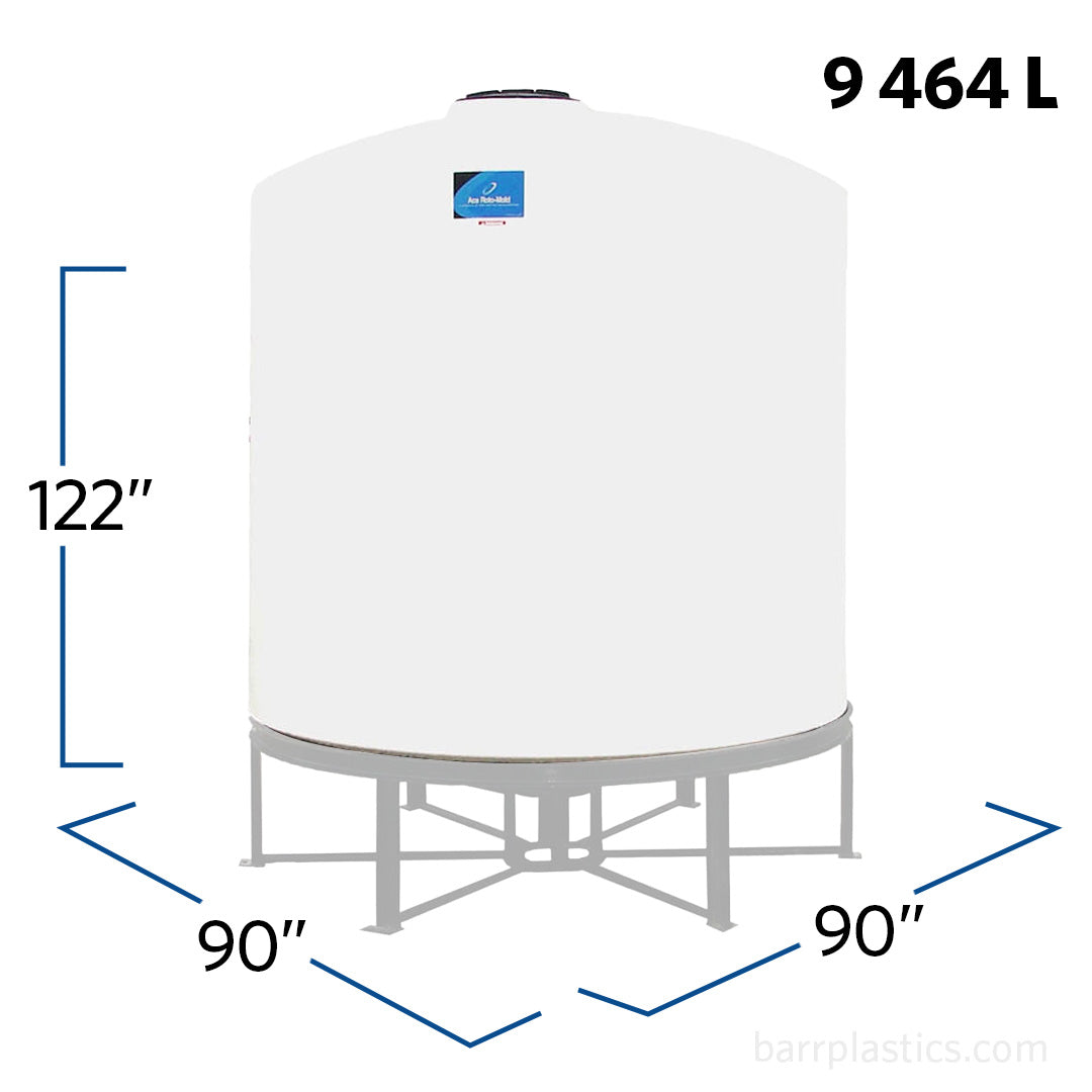 2500 USG Cone Bottom Tank with 15° Cone | CB2500-90 BARR Plastics