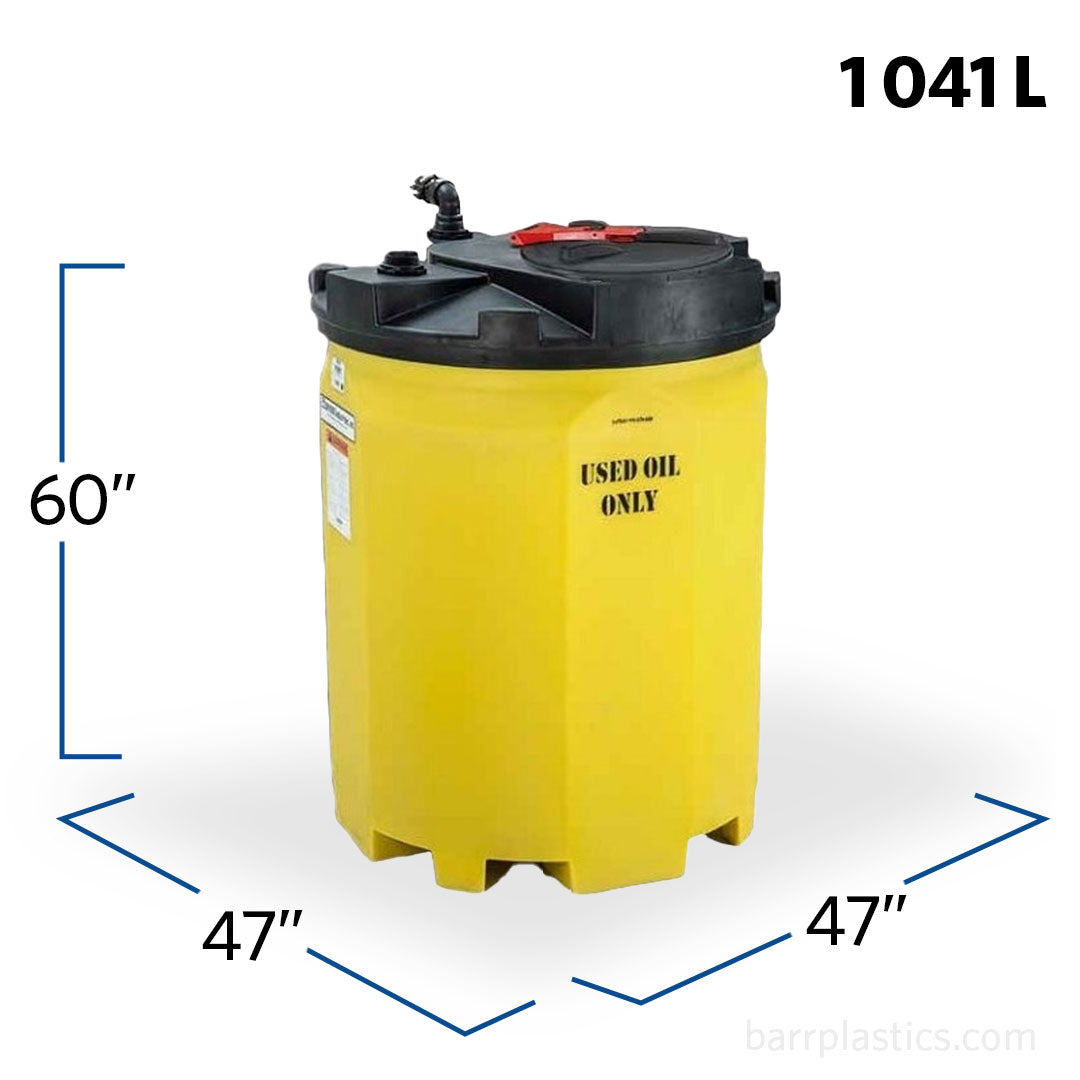 275 Gallon Plastic Vertical Double Wall Waste Oil Tank | 5740102N95703 ...