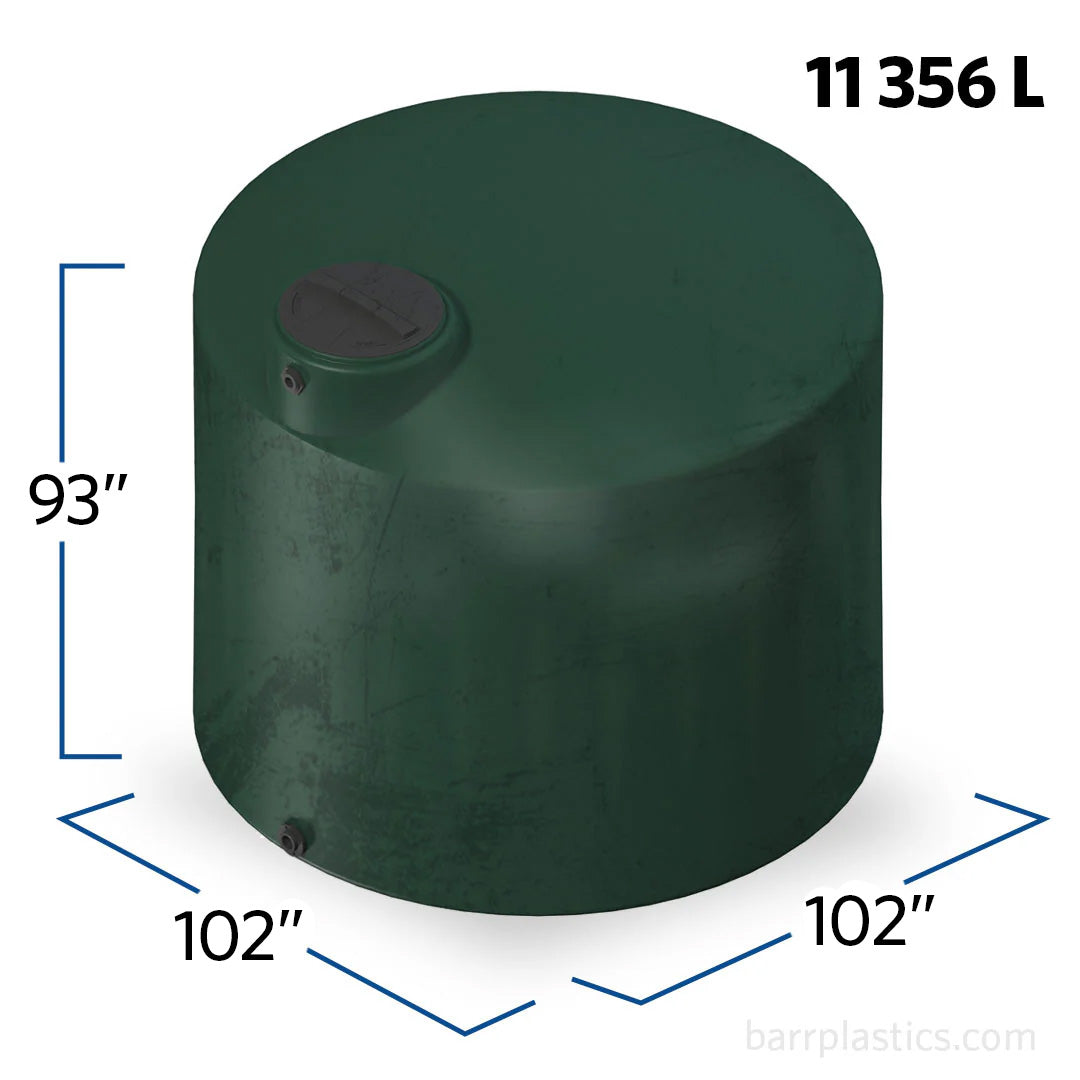 3000 Gallon Vertical Water Storage Tank | 44135| BARR Plastics