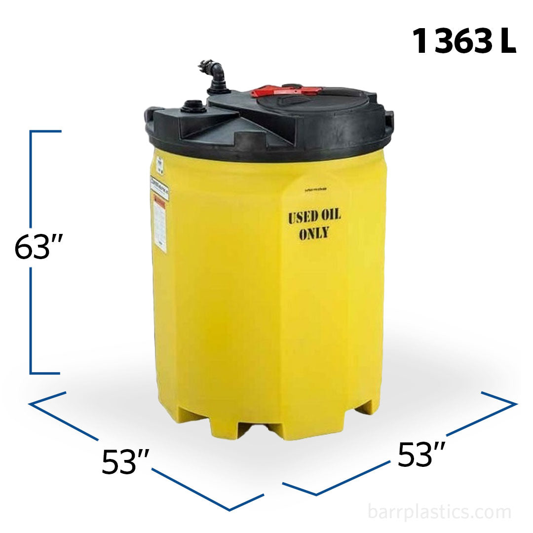 360 Gallon Plastic Vertical Double Wall Waste Oil Tank | 5760102N95703 ...