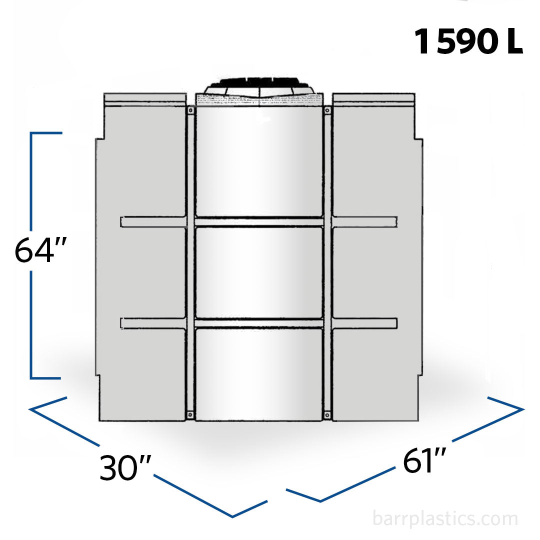 425 Gallon Specialty Doorway Water Storage Tank | 41015 | BARR Plastics