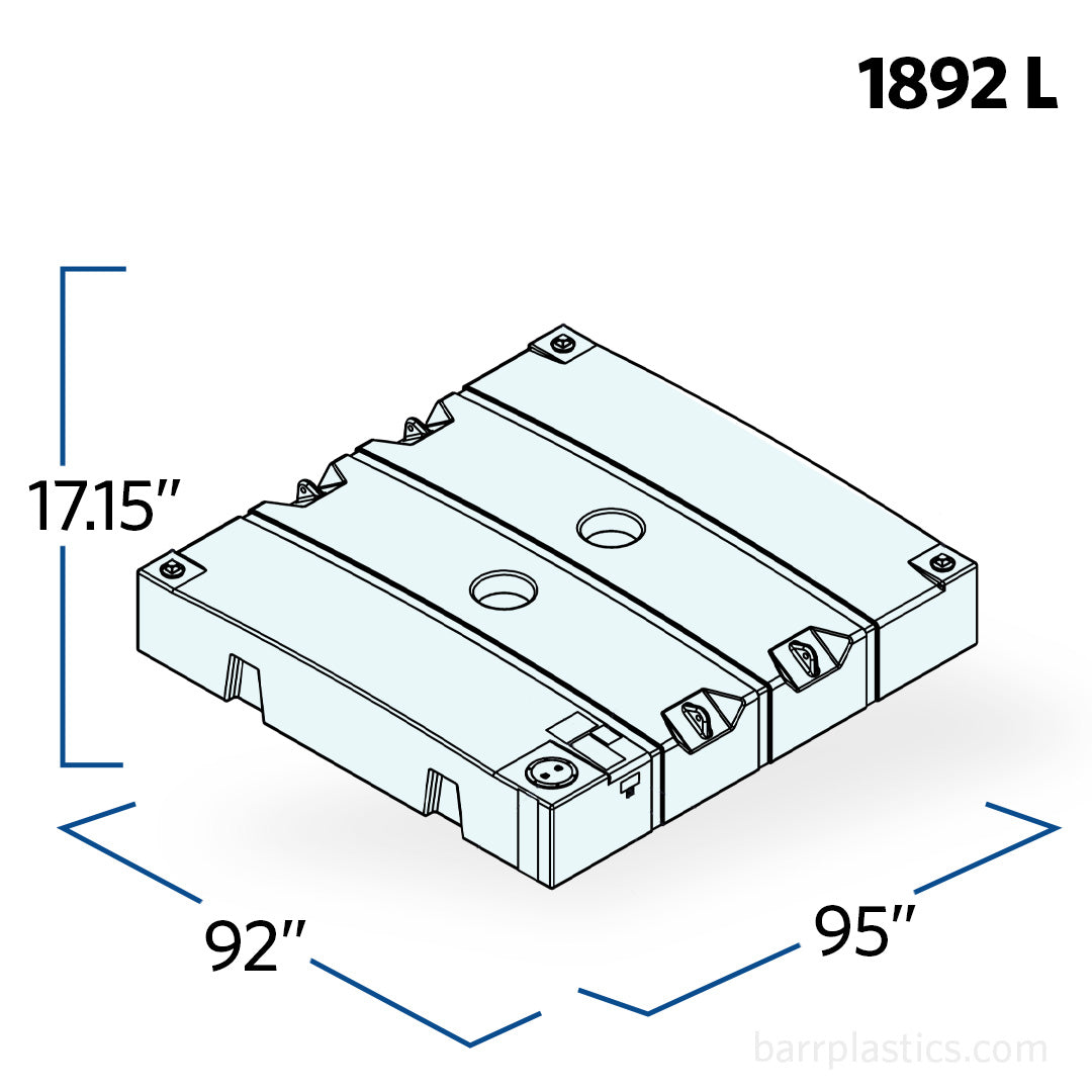 500 Gallon Low Profile Holding Tank | LP0500-HT | BARR Plastics