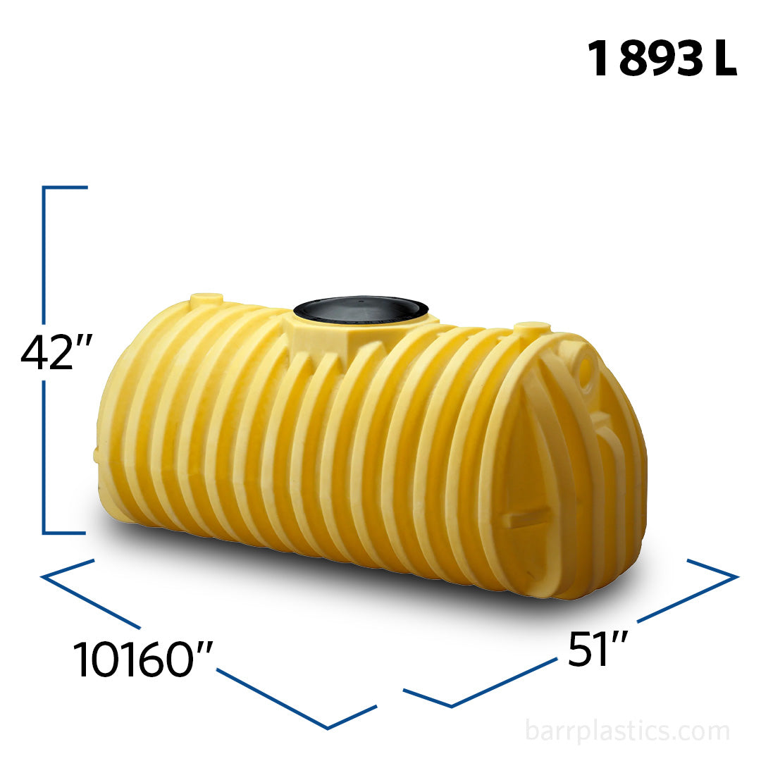 500 Gallon Plastic One Compartment Septic Tank | 41320 | BARR – BARR ...