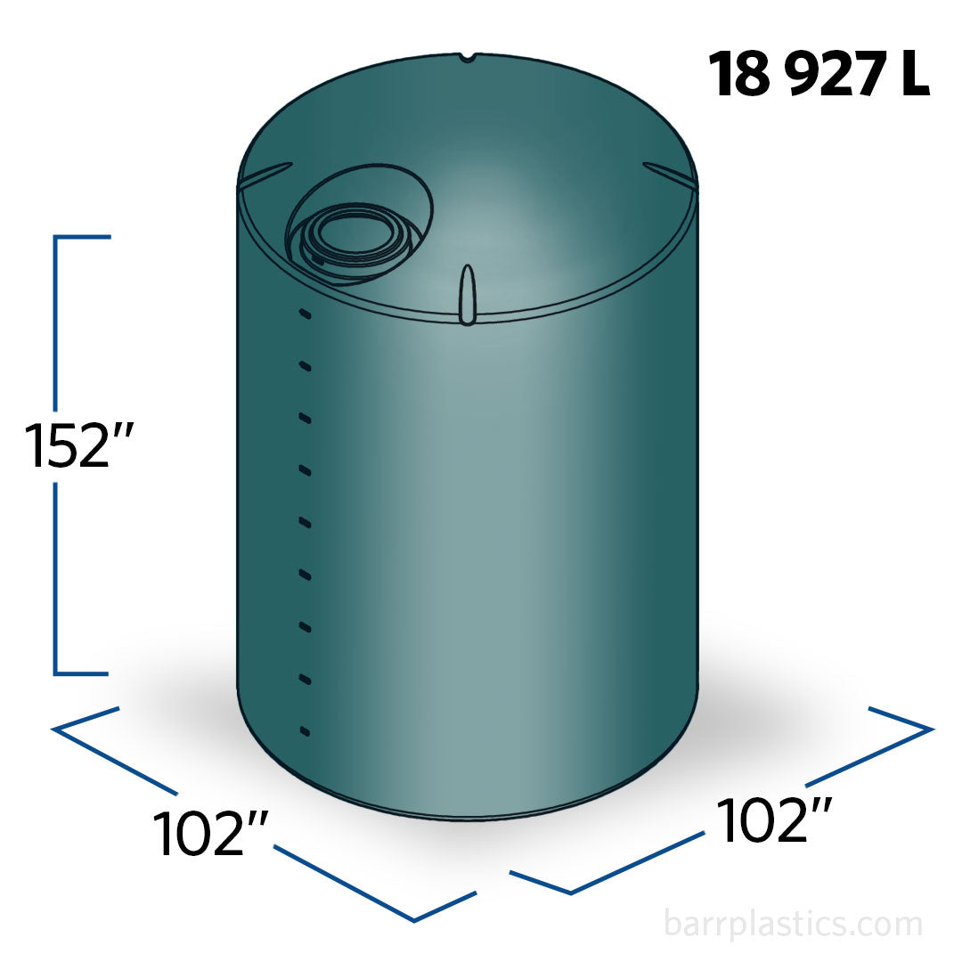 5000 Gallon Vertical Water Storage Tank | 40870 | BARR Plastics