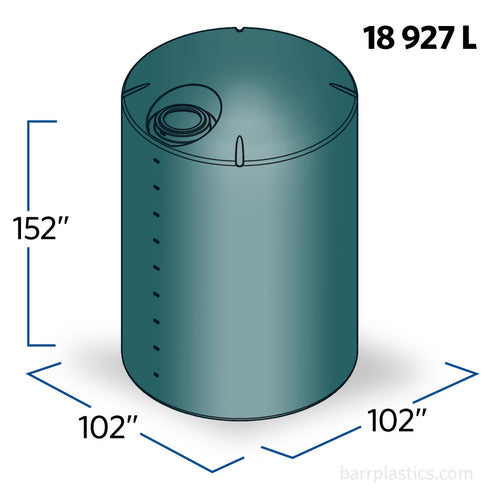 5000 Gallon Vertical Water Storage Tank | 40870 | BARR Plastics
