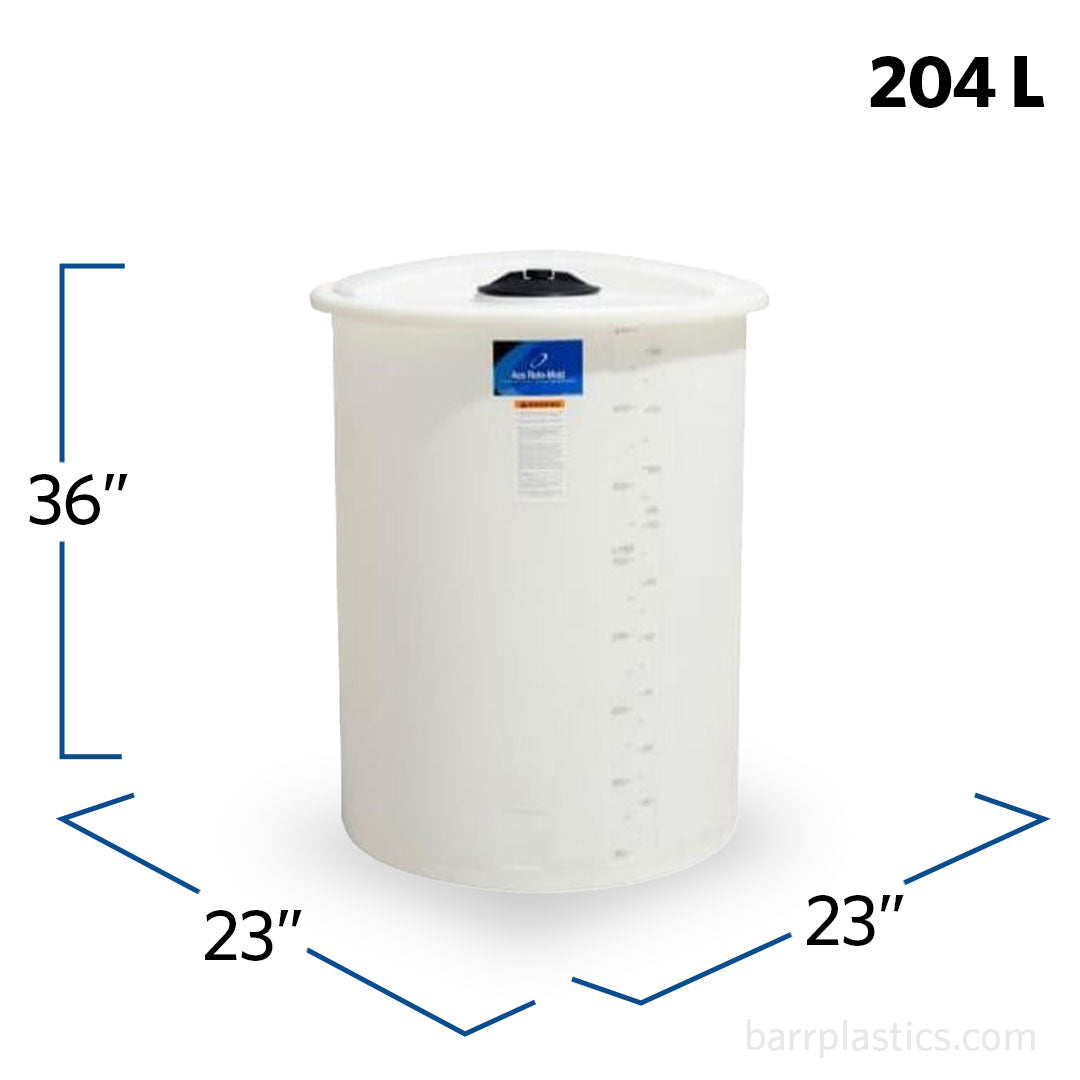 55 Gallon Open Top Vertical Tank | OP0055-23 | BARR Plastics