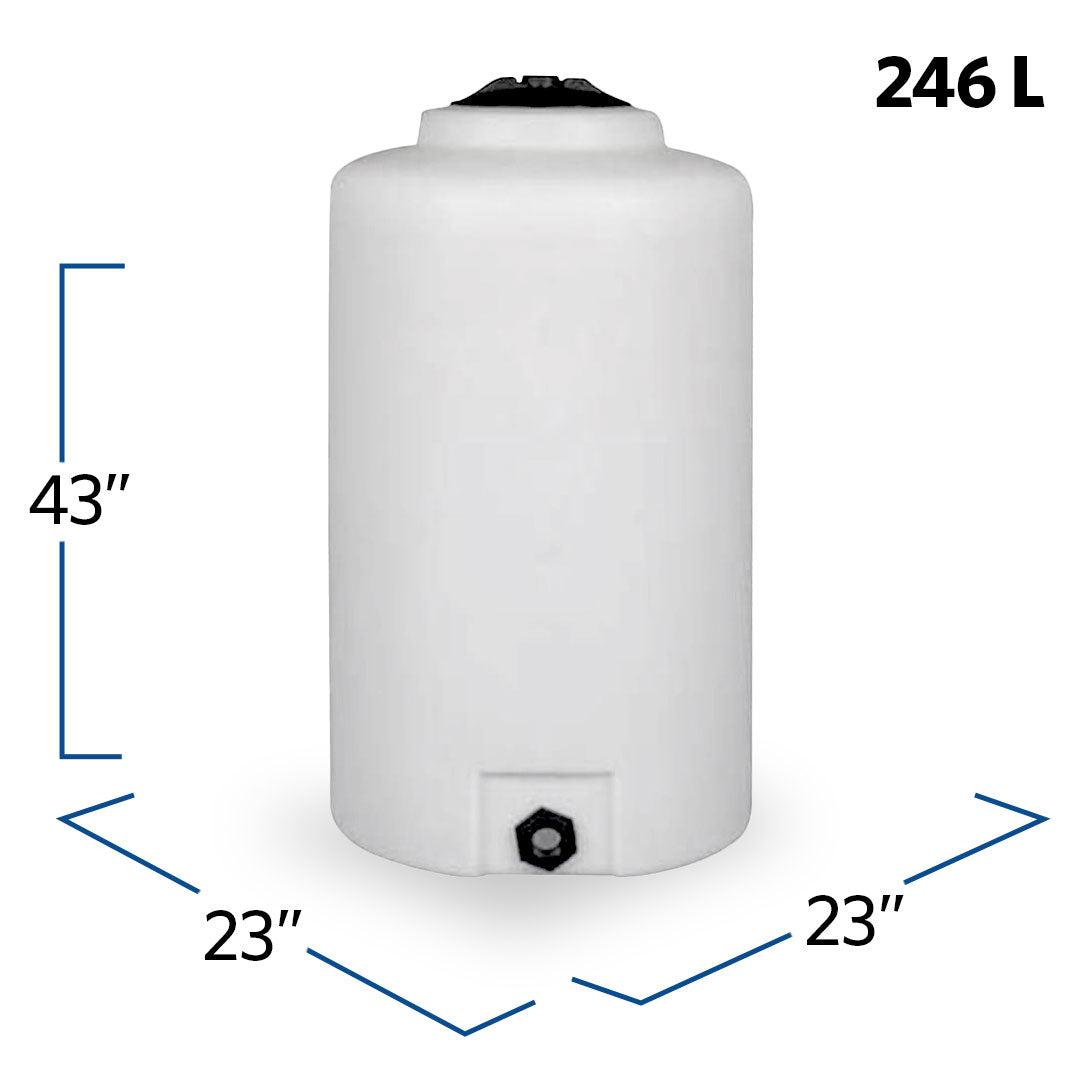 65 Gallon Plastic Vertical Liquid Storage Tank | 45192 | BARR Plastics