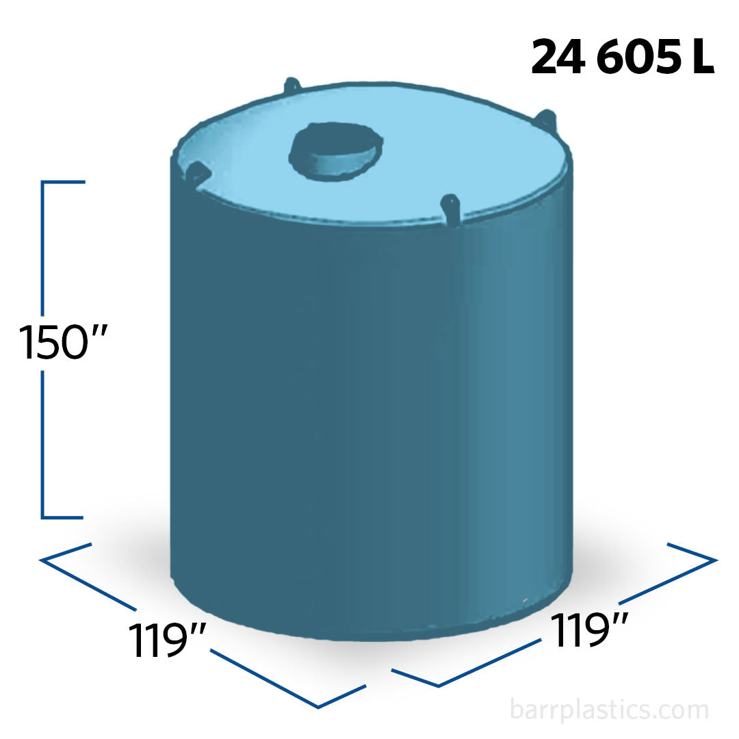 6500 Gallon Plastic Vertical Liquid Storage Tank | 40232 | BARR Plastics