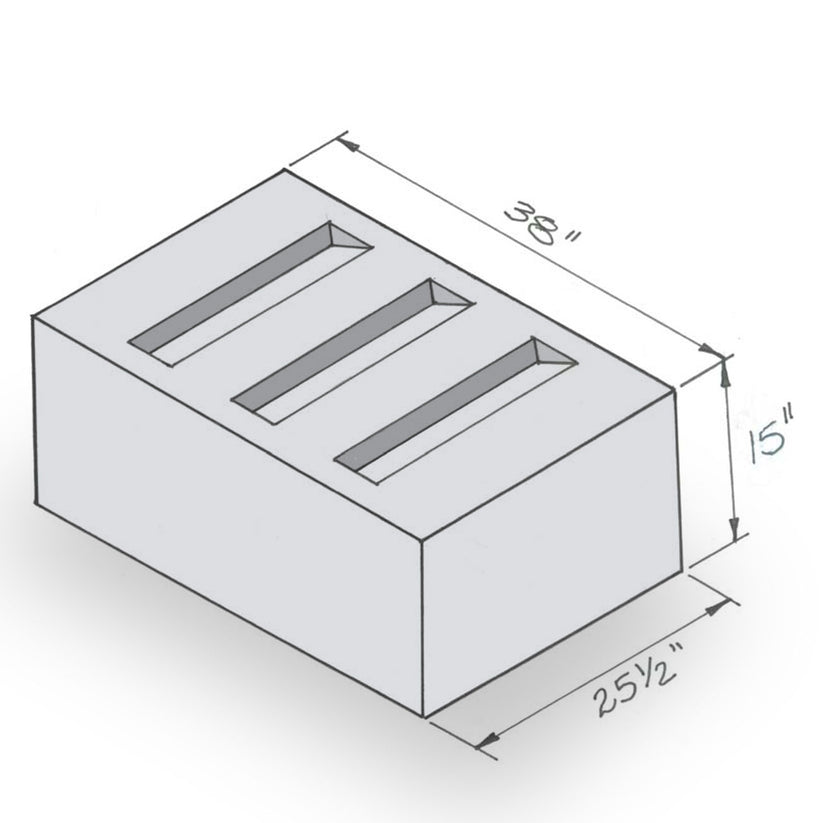 66 Gallon Box Shaped Tank | T55HW | BARR Plastics