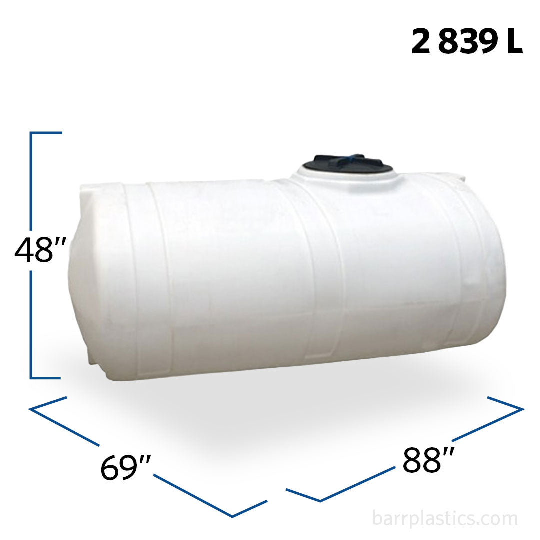 750 Gallon Horizontal Elliptical Cradle Tank | 40329 | BARR Plastics