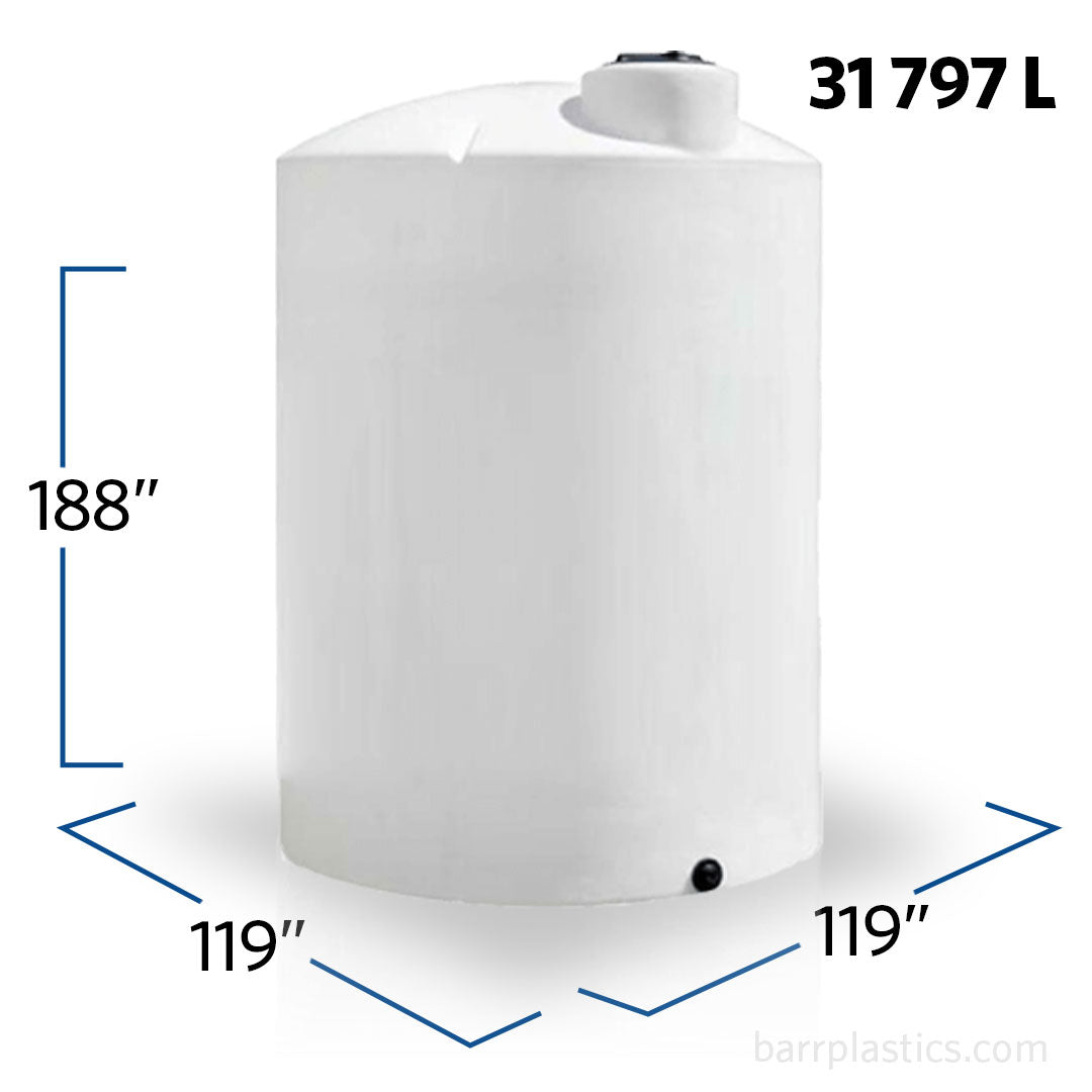 8400 Gallon Plastic Vertical Liquid Storage Tank | 42060 | BARR Plastics