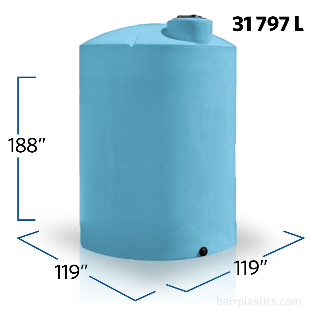 8400 Gallon Plastic Vertical Liquid Storage Tank | 42062 | BARR Plastics