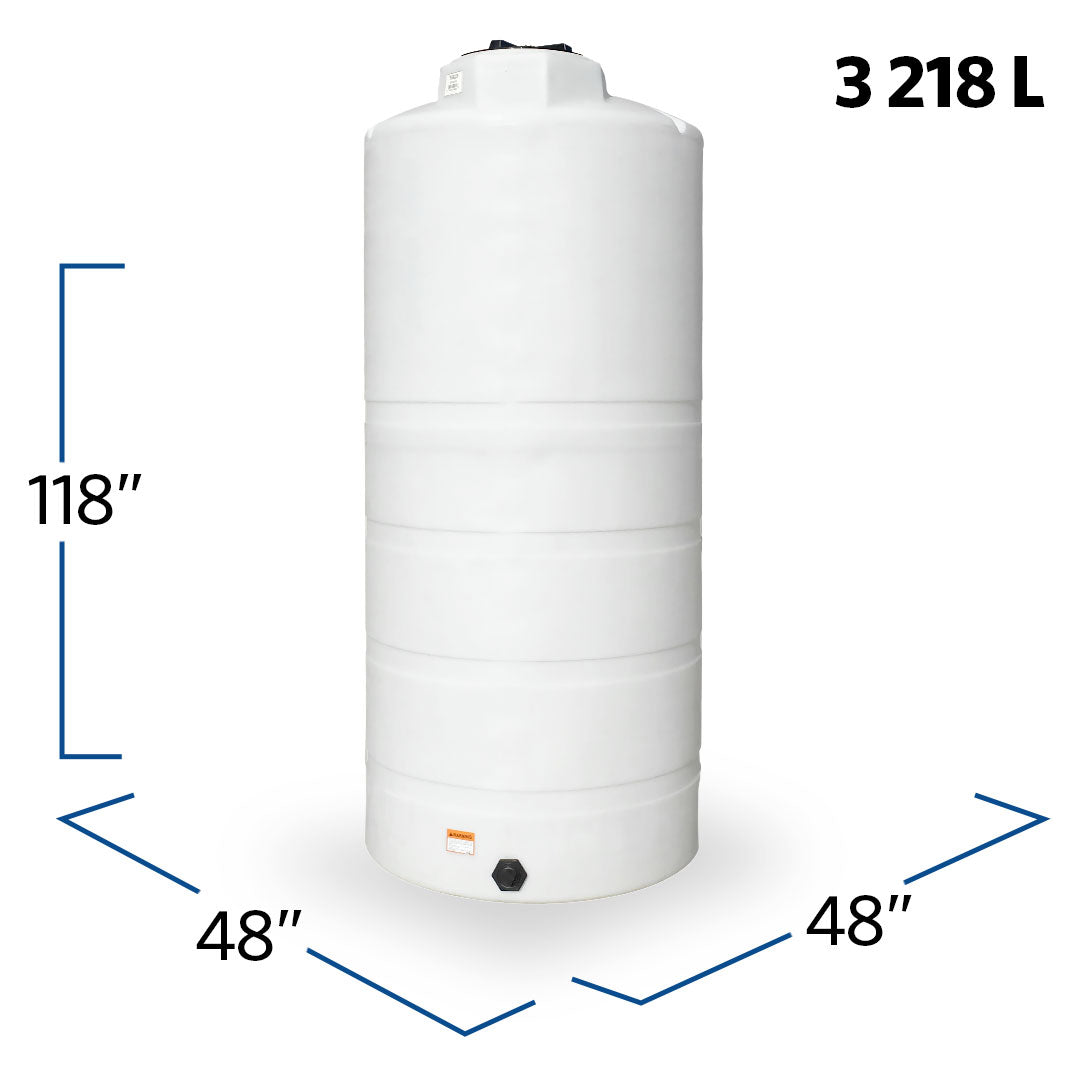 850 Gallon Plastic Vertical Liquid Storage Tank | 42214 | BARR Plastics