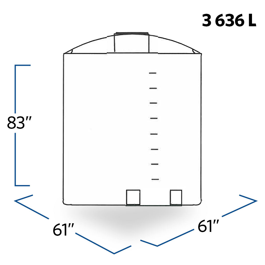 960 Gallon Plastic Vertical Liquid Storage Tank | 41067| BARR Plastics