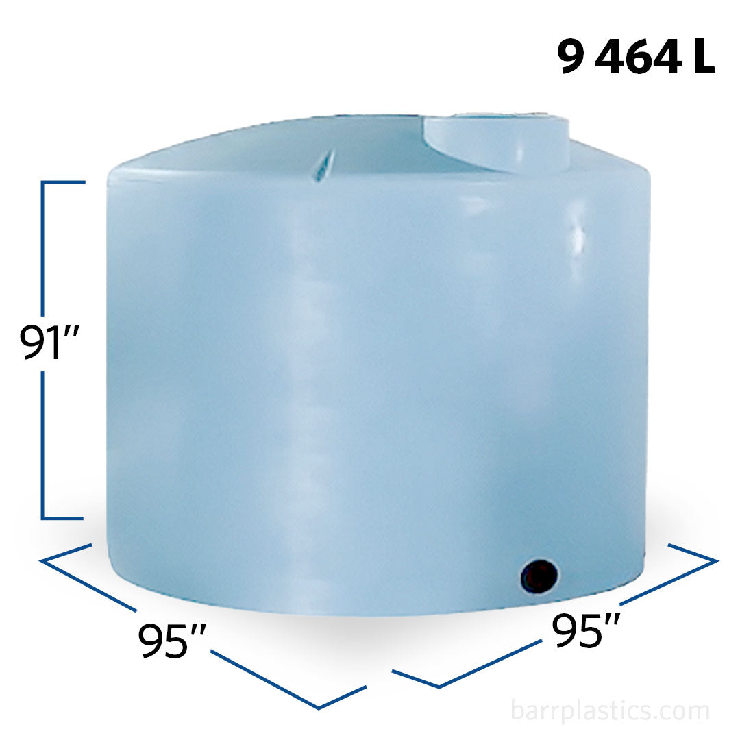 2500 Gallon Plastic Vertical Liquid Storage Tank | 40052 | BARR Plastics