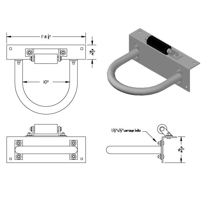 10" Hoop Pile Holder Assembly | PH-H10R | BARR Plastics