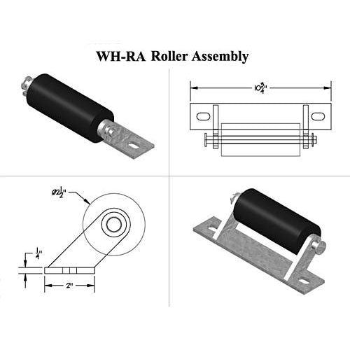 6" Rubber Roller with Bracket Assembly | H-RA | BARR Plastics