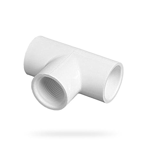 1" SCH40 PVC Tee Slip x Slip x FPT | 402-010 | BARR Plastics