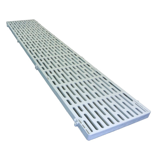 1'x5' THRUFLOW INTERLOCKING DECK PANEL GREY 15"OC | BARR Plastics