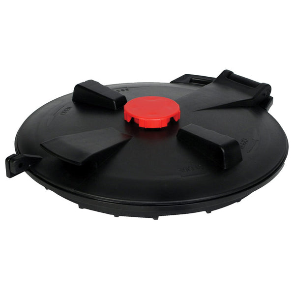 16" Hinged Locking Lid with Ring & Vent | 62532 | BARR Plastics
